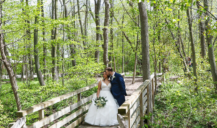 Lush Spring Green Courtyard Ceremony - Schlitz Audubon